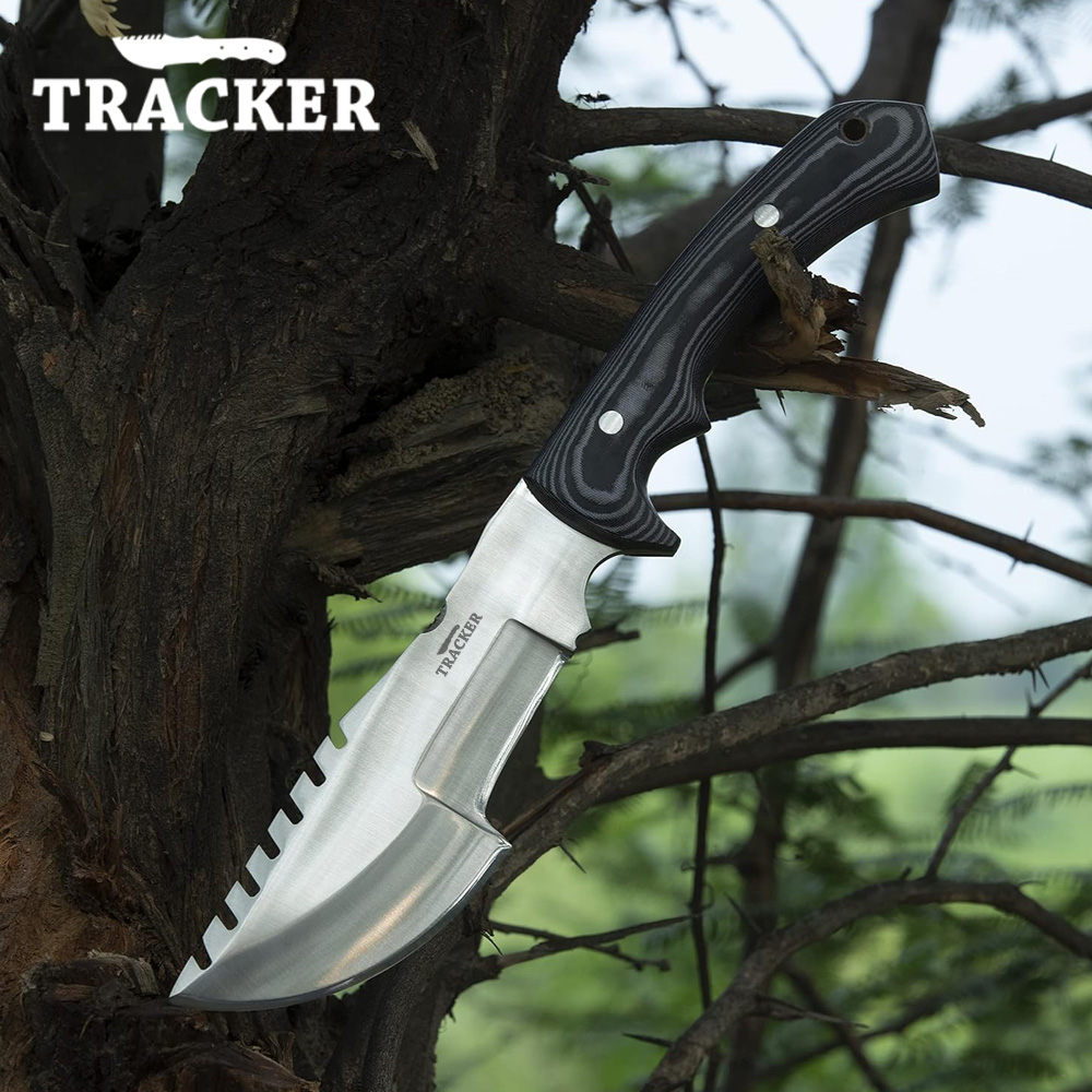 Handmade D2 Tool Steel Tactical Hunting Tracker Knife - Tracker Knives